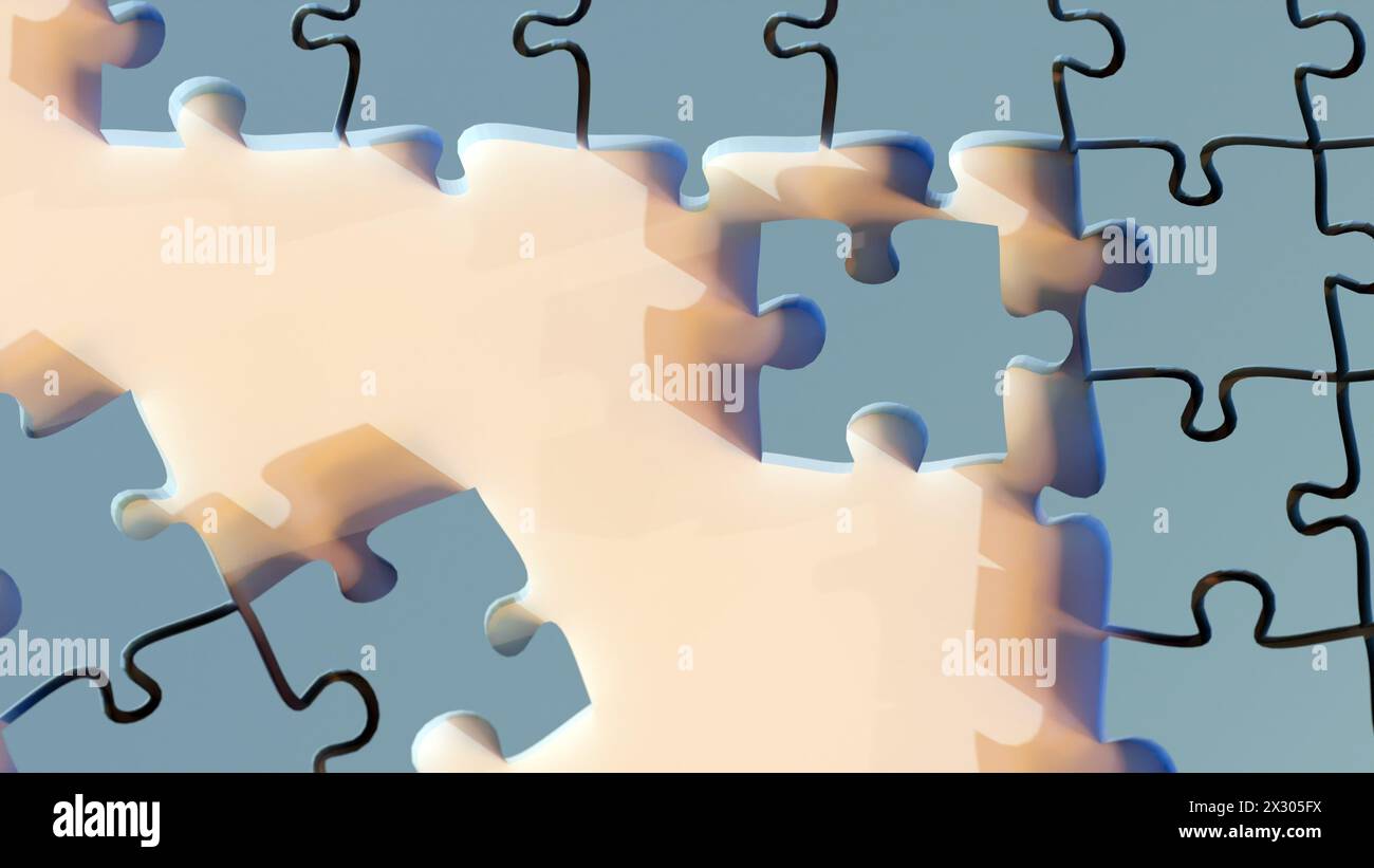 Parts of jigsaw puzzle hi-res stock photography and images - Alamy