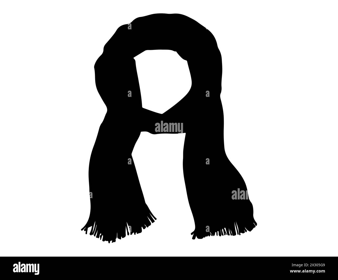 Scarf silhouette vector art Stock Vector Image & Art - Alamy