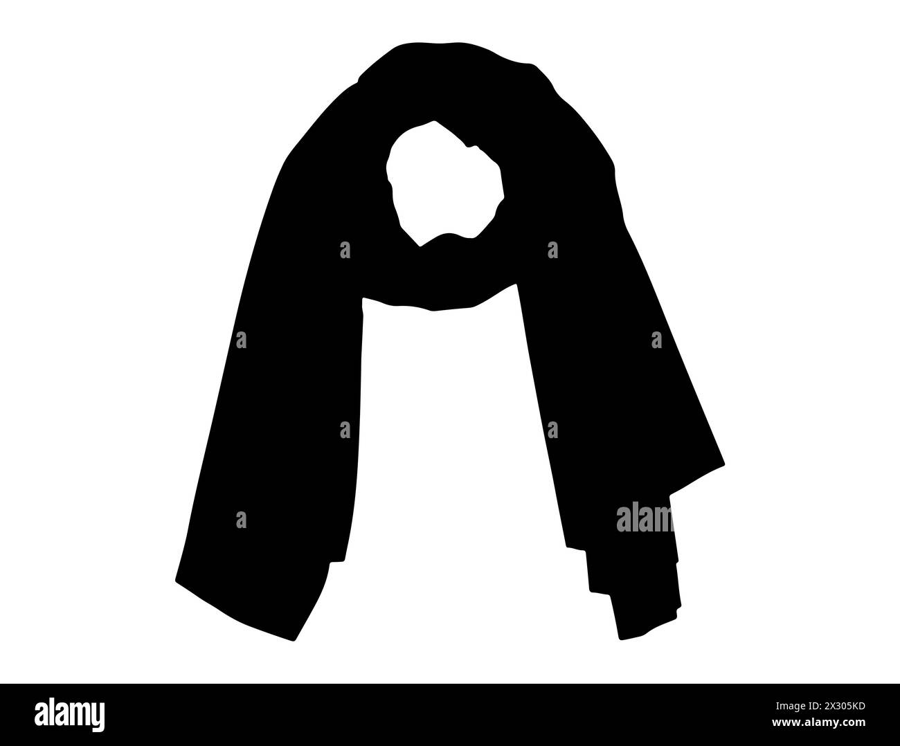 Scarf silhouette vector art Stock Vector Image & Art - Alamy