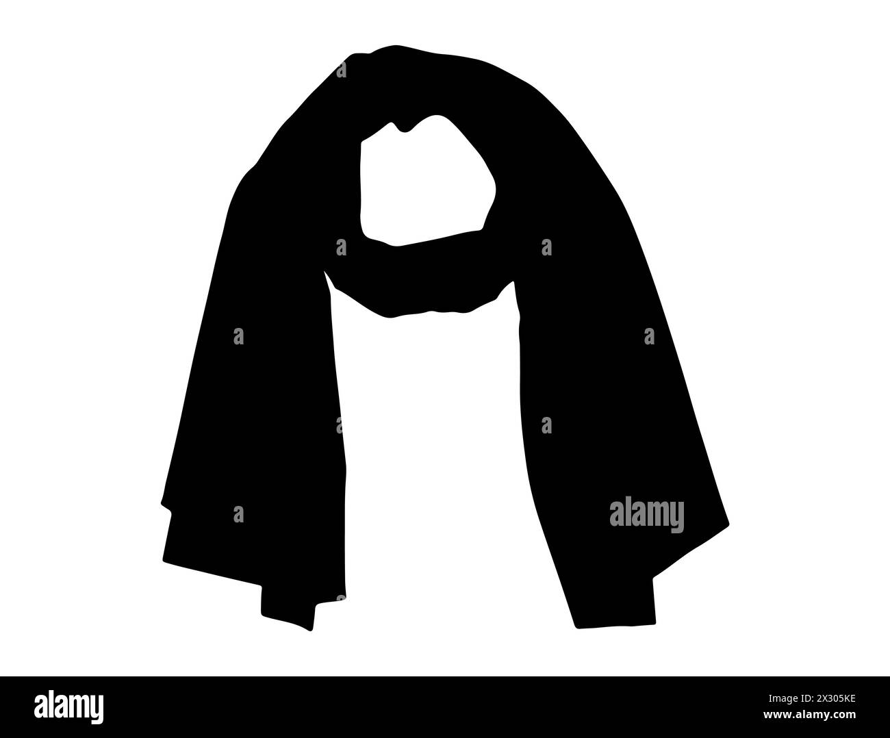 Scarf silhouette vector art Stock Vector Image & Art - Alamy