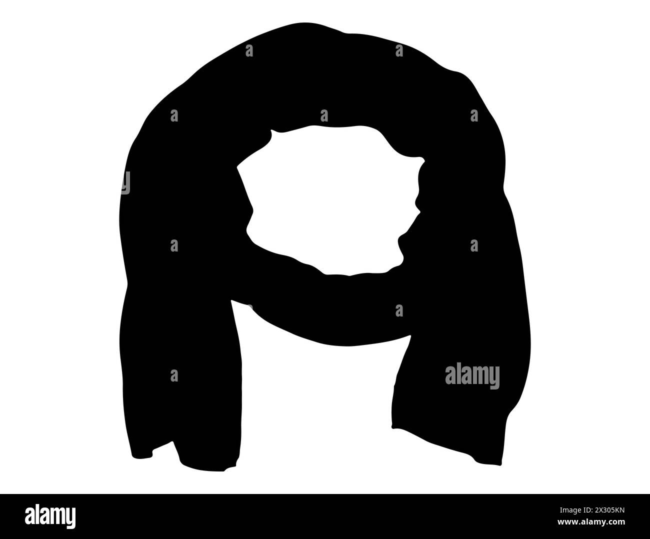 Scarf silhouette vector art Stock Vector Image & Art - Alamy