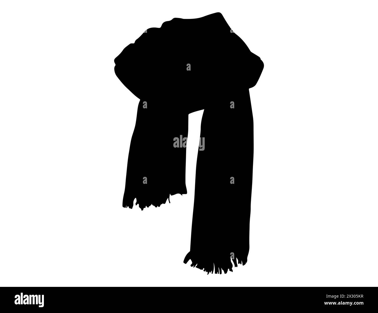 Scarf silhouette vector art Stock Vector Image & Art - Alamy