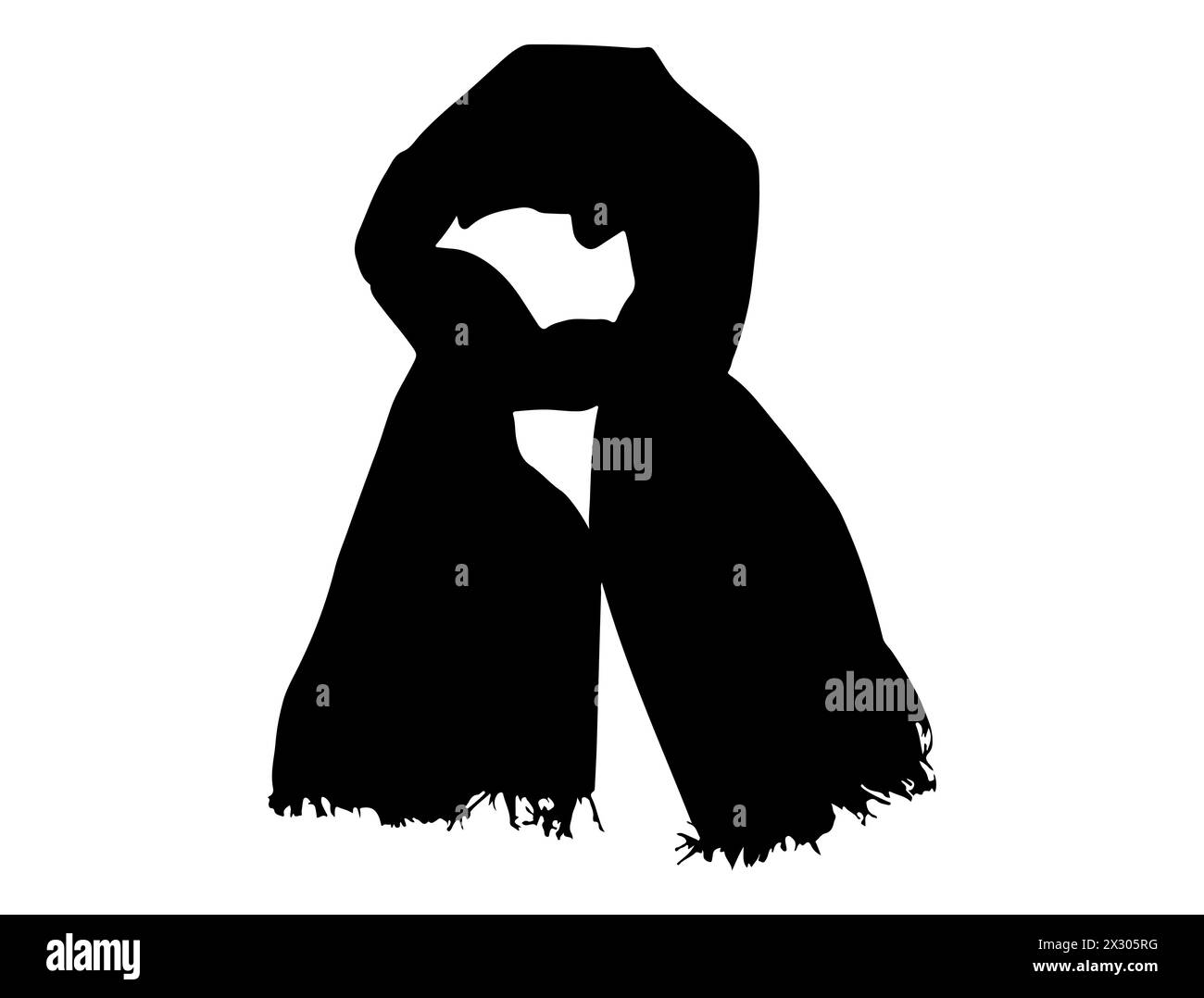 Scarf silhouette vector art Stock Vector Image & Art - Alamy