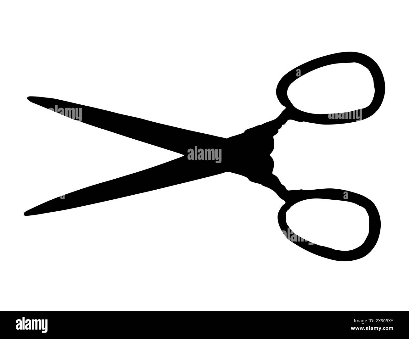 Scissor silhouette vector art Stock Vector Image & Art - Alamy
