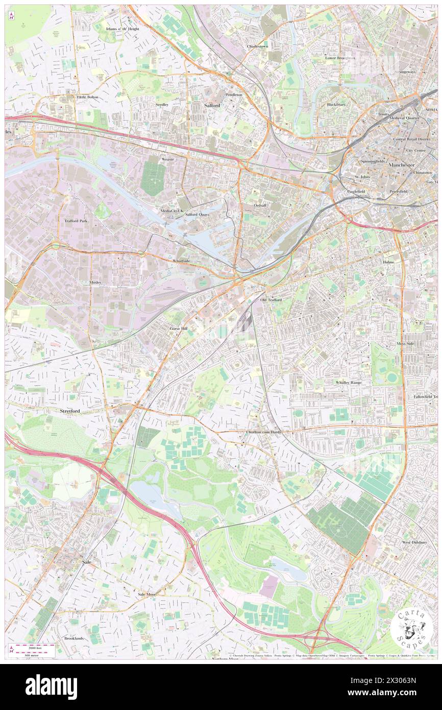 Old trafford map hi-res stock photography and images - Alamy