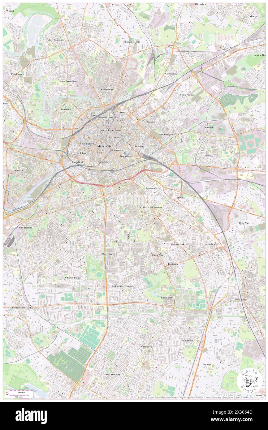 Manchester road map Cut Out Stock Images & Pictures - Alamy