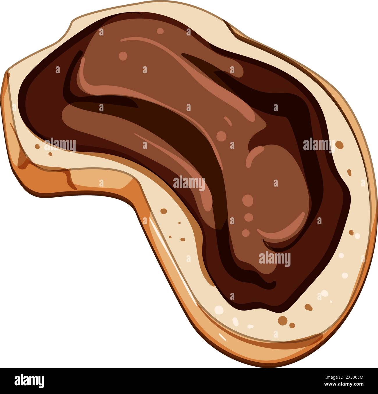 savory toast jam cartoon vector illustration Stock Vector Image & Art ...
