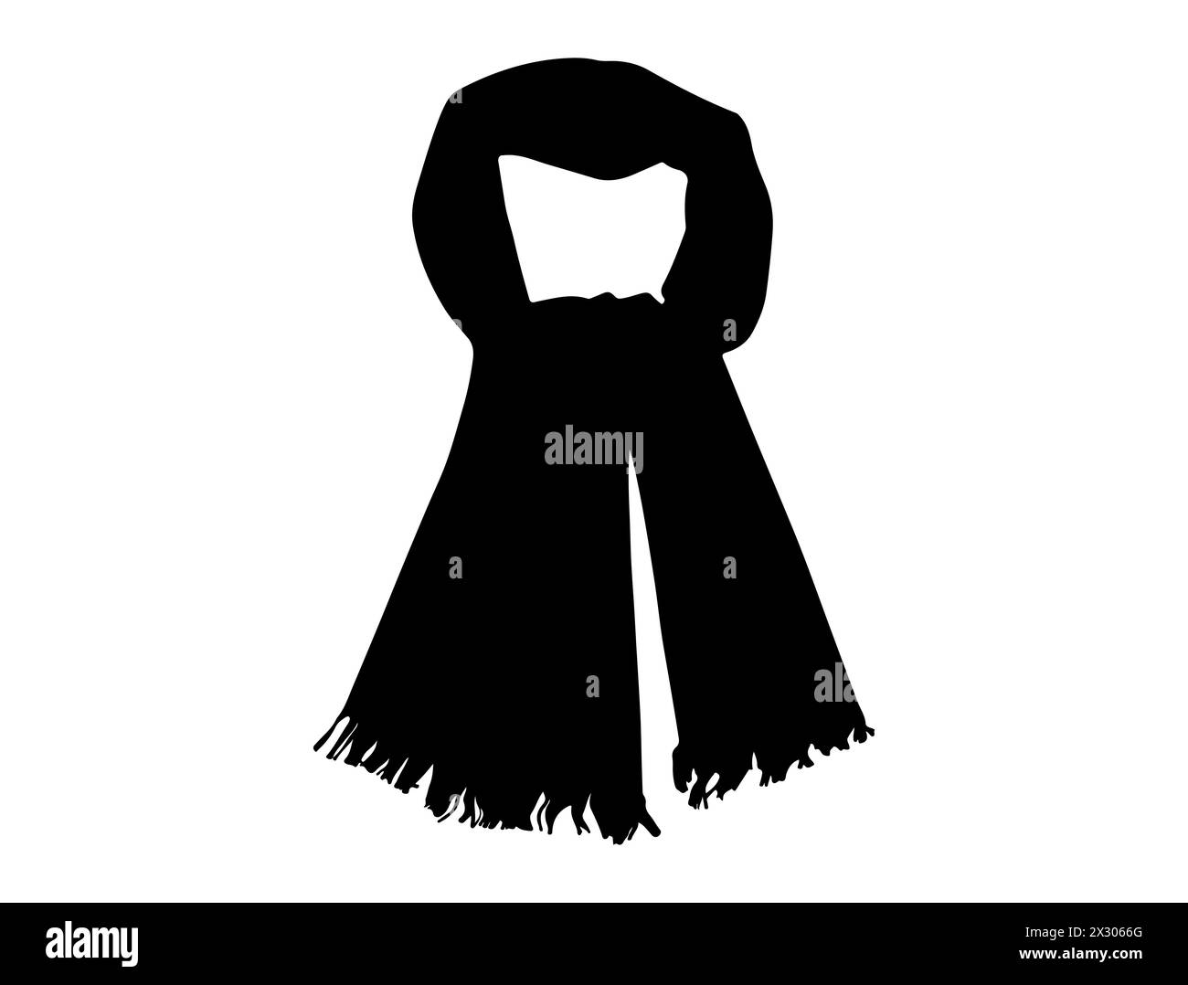 Scarf silhouette vector art Stock Vector Image & Art - Alamy