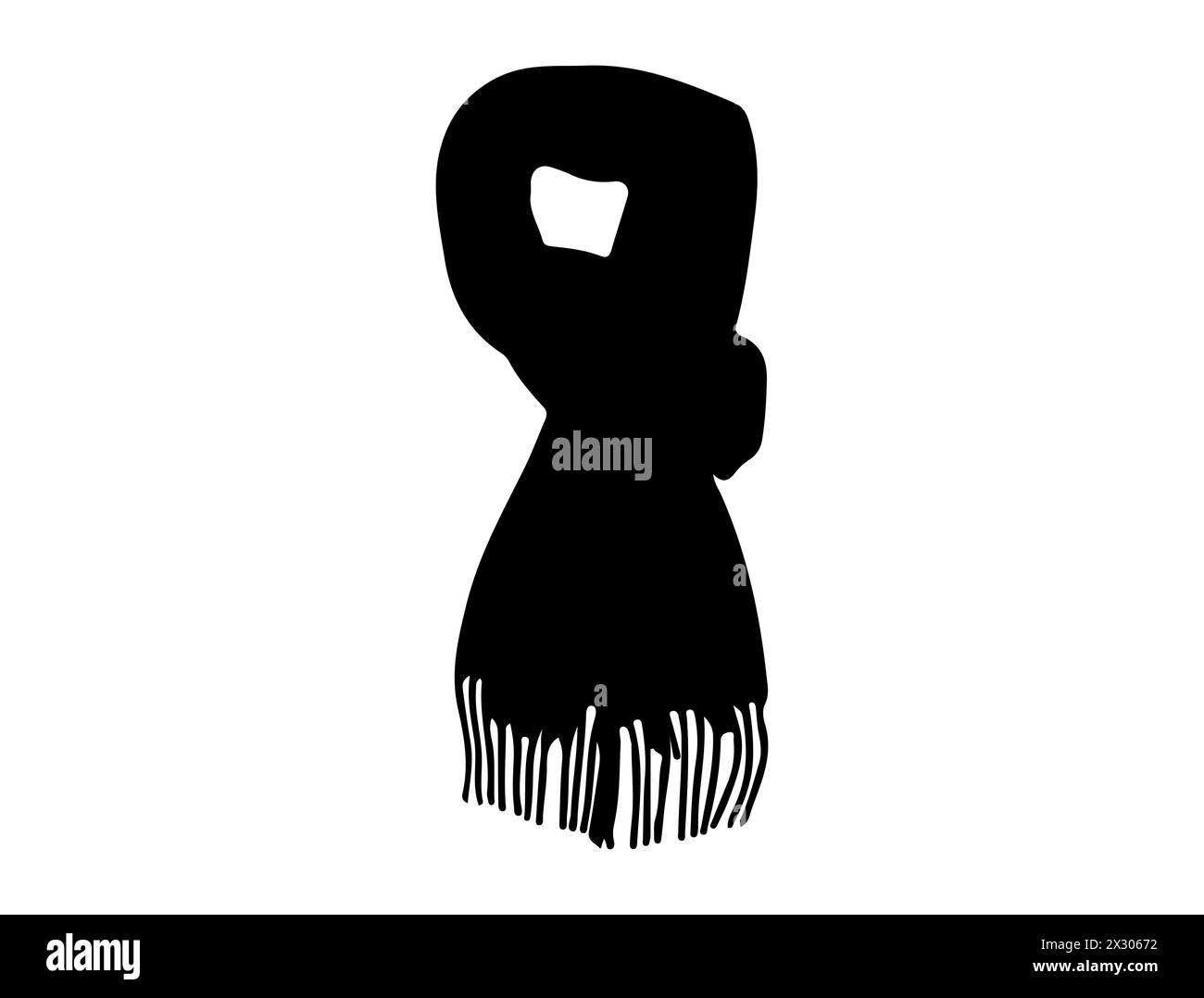 Scarf silhouette vector art Stock Vector Image & Art - Alamy