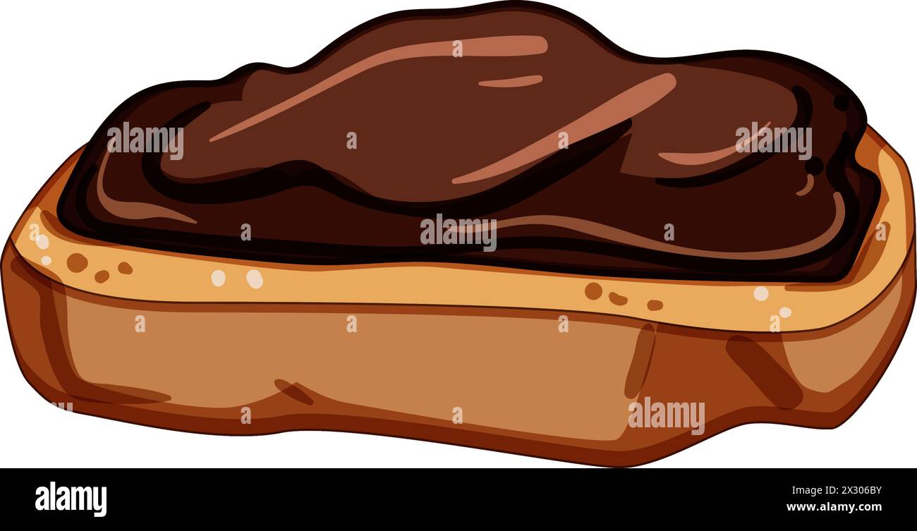 butter toast jam cartoon vector illustration Stock Vector Image & Art ...