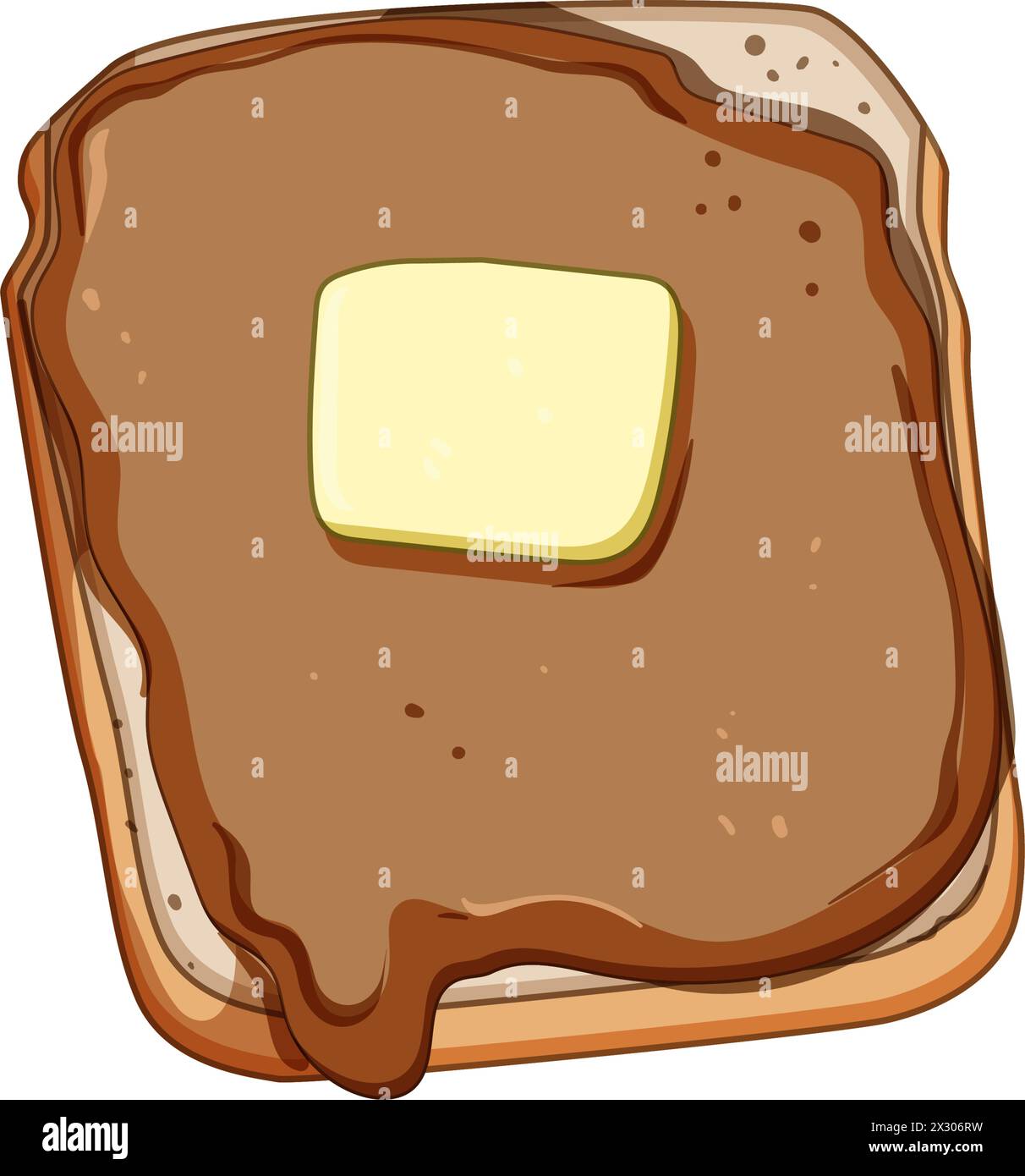 smooth toast jam cartoon vector illustration Stock Vector Image & Art ...
