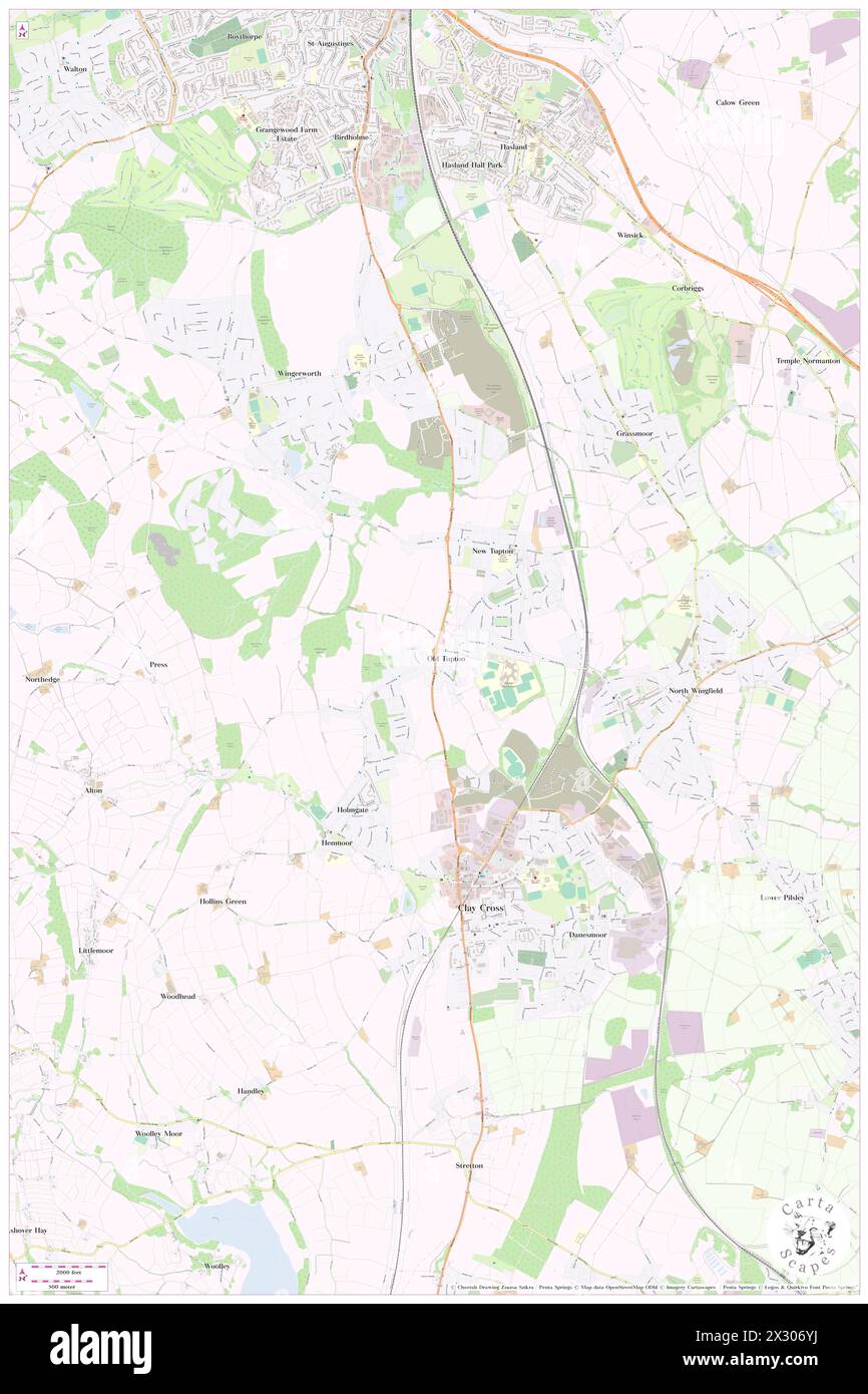 Old map of derbyshire Cut Out Stock Images & Pictures - Alamy