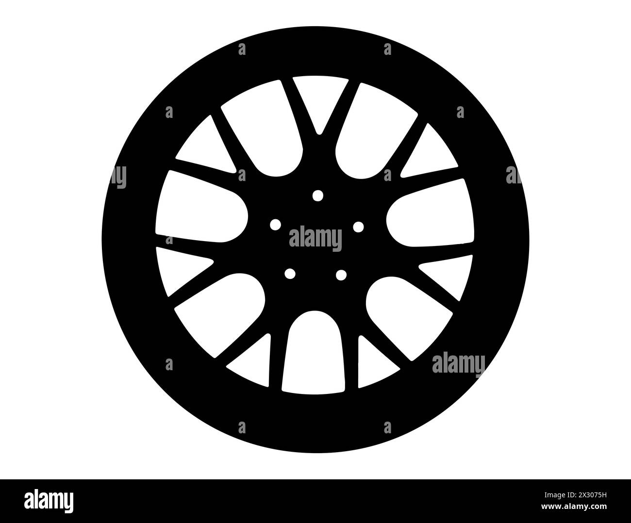 Wheel rim silhouette vector art Stock Vector Image & Art - Alamy