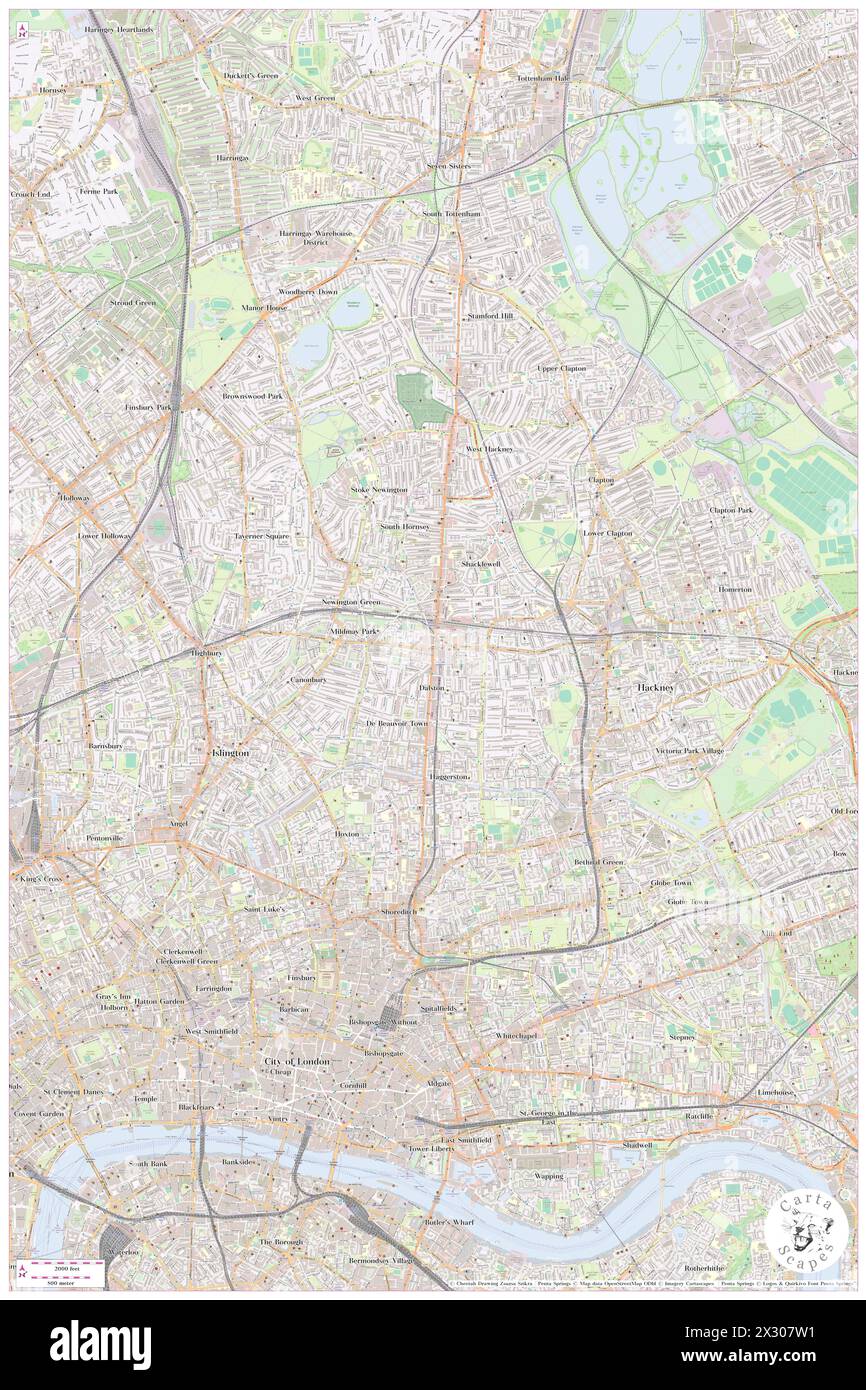 Dalston road map hi-res stock photography and images - Alamy