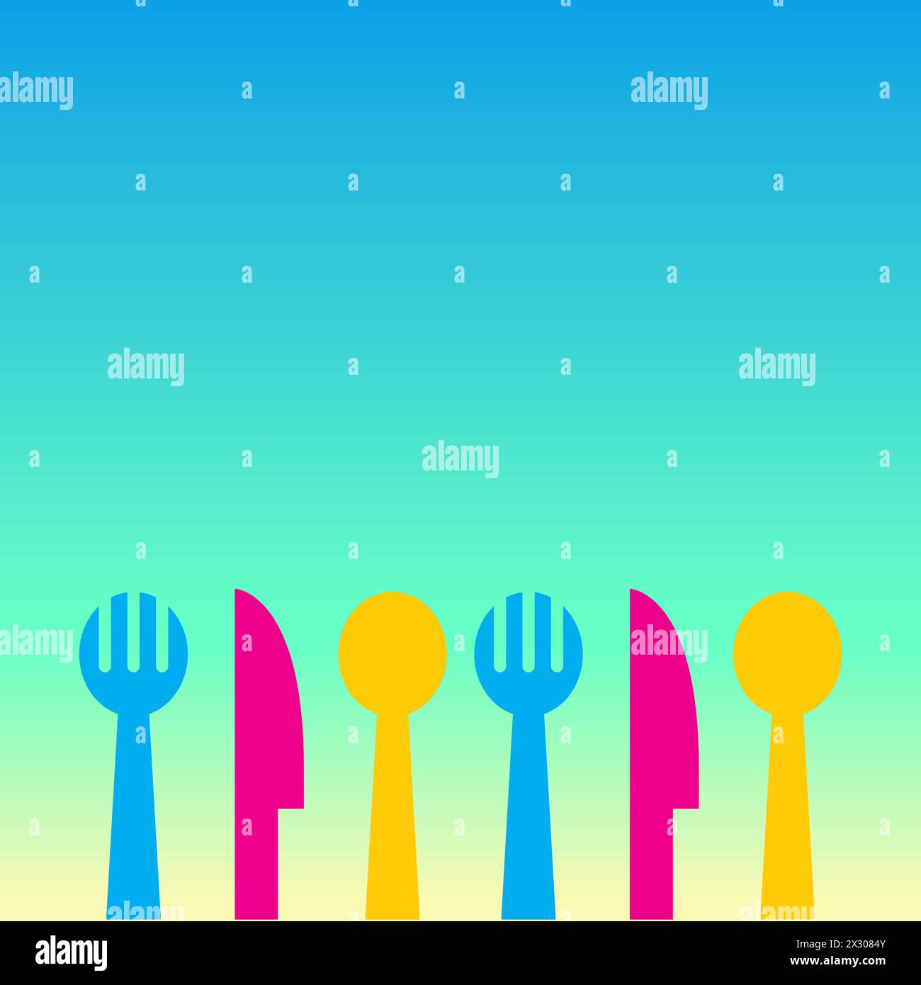 Cutlery cooking knife spoon Stock Vector Images - Alamy