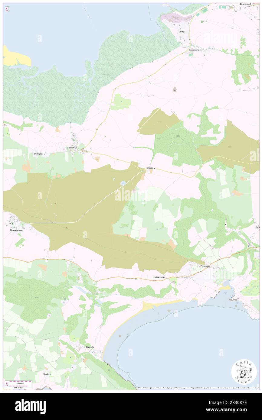 Map of gower Cut Out Stock Images & Pictures - Alamy