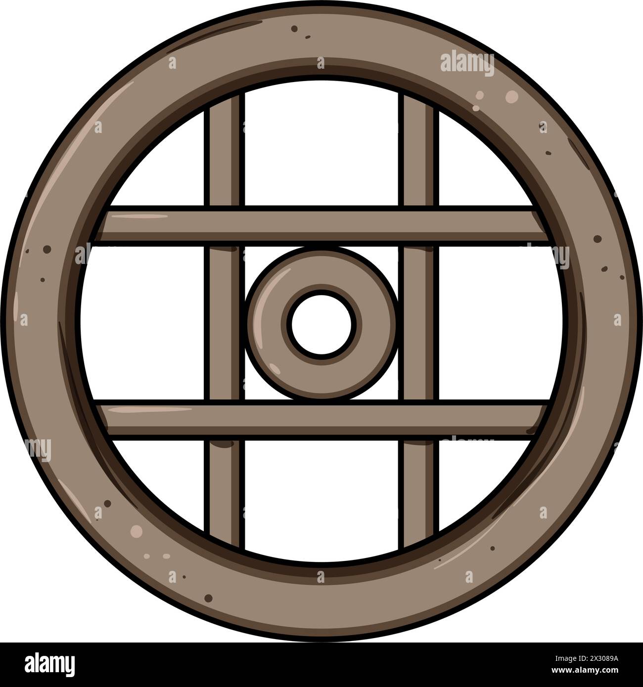 revolution wheel ancient cartoon vector illustration Stock Vector Image ...