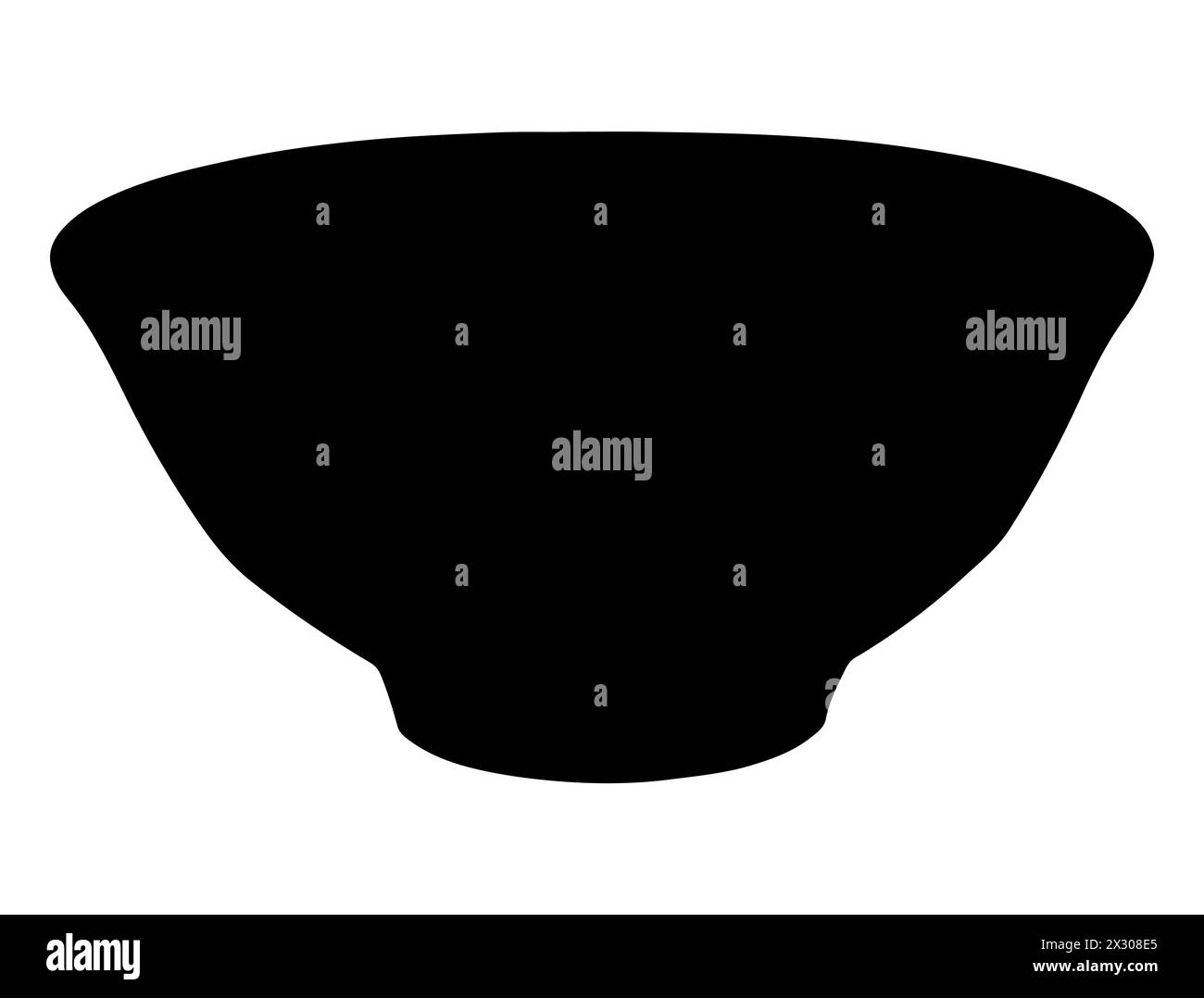 Bowl shape silhouette vector art Stock Vector Image & Art - Alamy