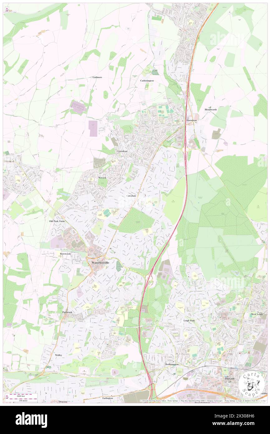 Cowplain map hi-res stock photography and images - Alamy