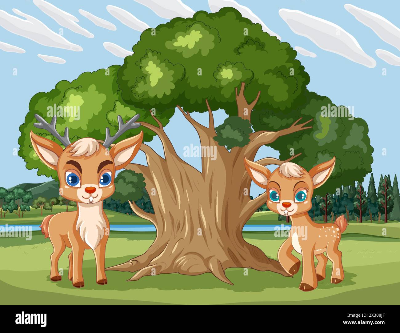 Two large animals Stock Vector Images - Alamy