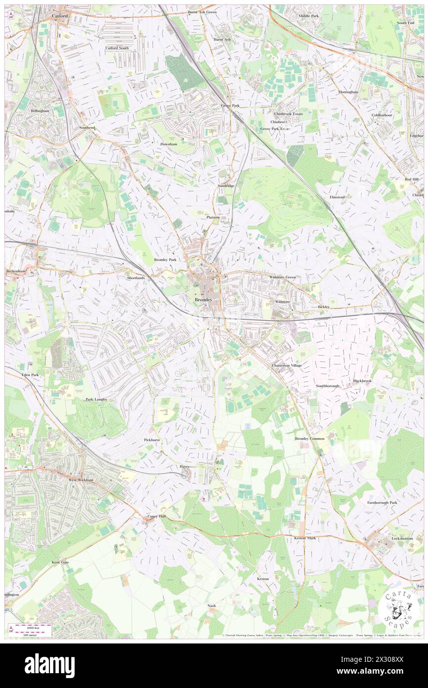 Bromley london map hi-res stock photography and images - Alamy