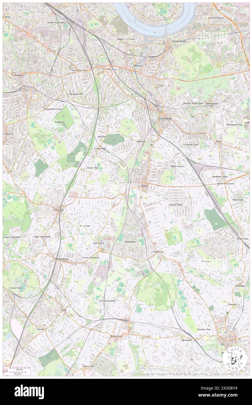 Map of catford hi-res stock photography and images - Alamy