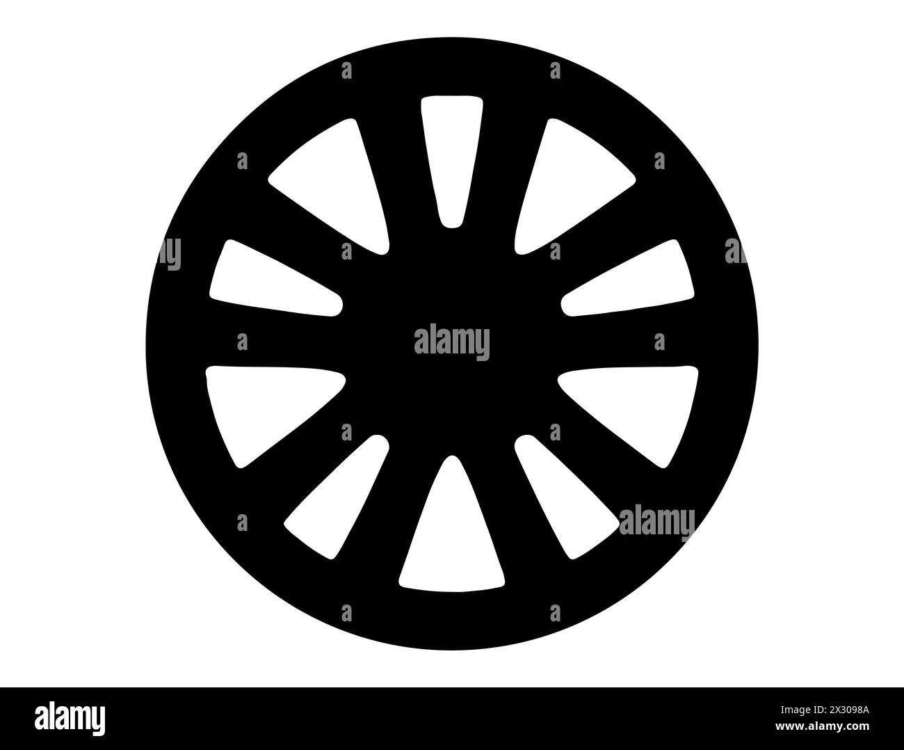Wheel rim silhouette vector art Stock Vector Image & Art - Alamy