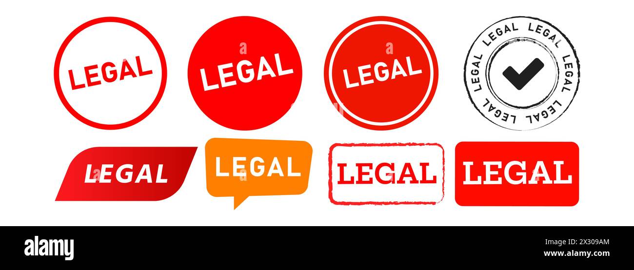 legal square circle stamp and speech bubble label sticker sign for ...