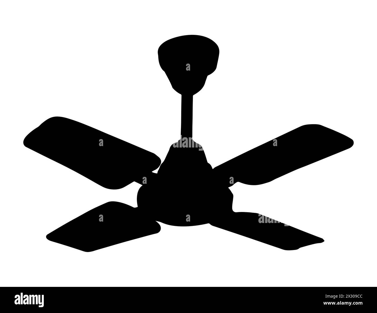 Ceiling fan silhouette vector art Stock Vector Image & Art - Alamy