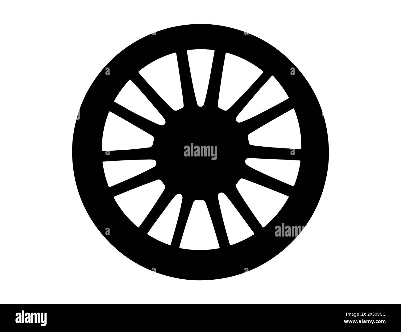 Wheel rim silhouette vector art Stock Vector Image & Art - Alamy