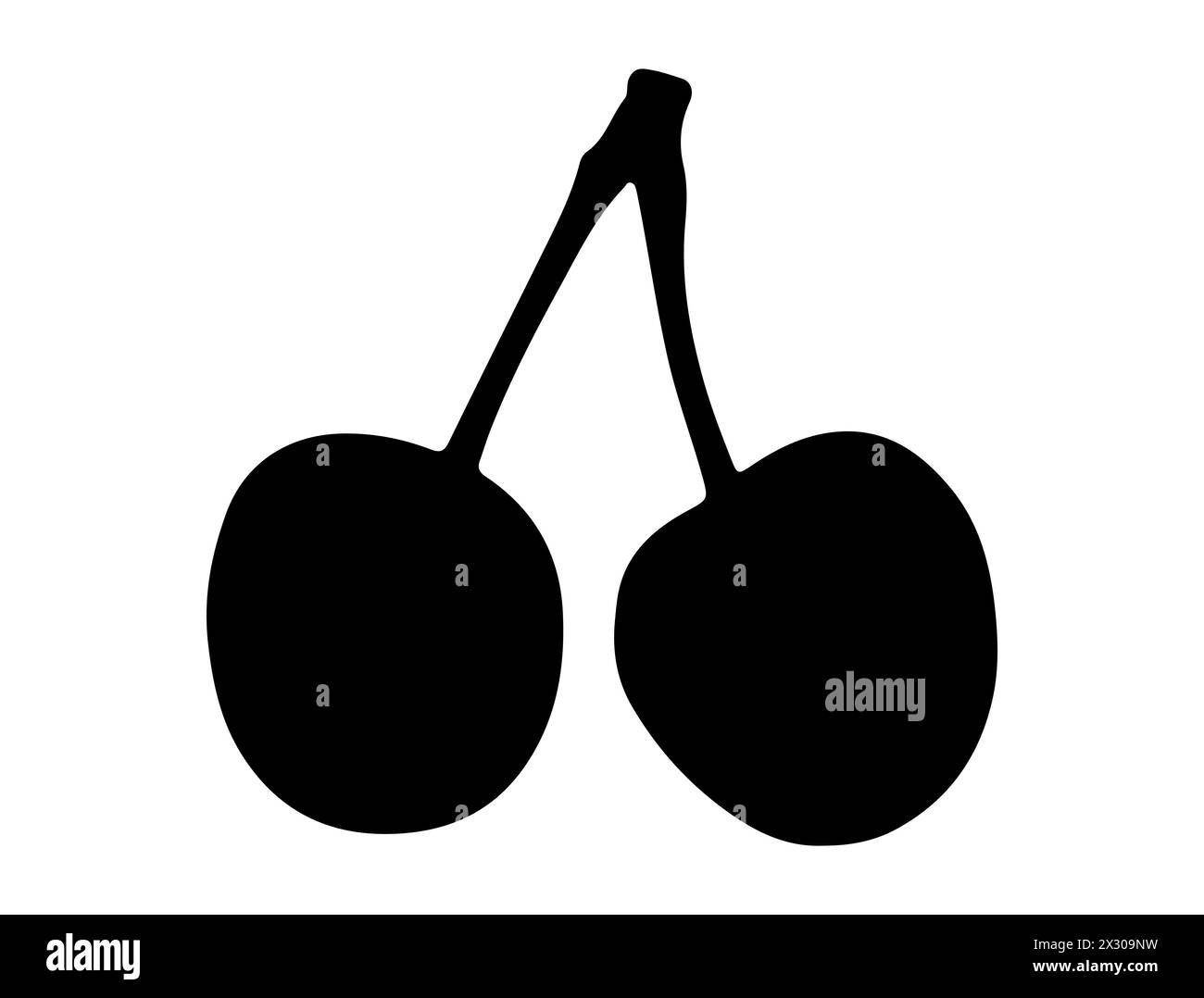 Cherry silhouette vector art Stock Vector Image & Art - Alamy