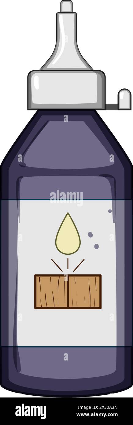 adhesive wood glue cartoon. bond join, stick seal, carpentry working ...