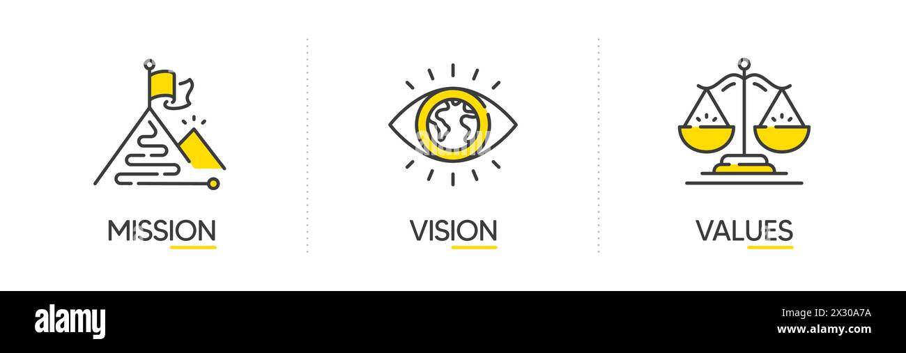 Core values icons Cut Out Stock Images & Pictures - Alamy