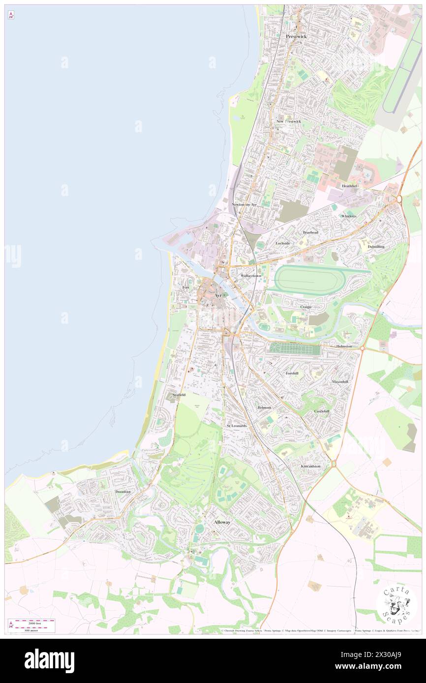 Map of south ayrshire hi-res stock photography and images - Alamy