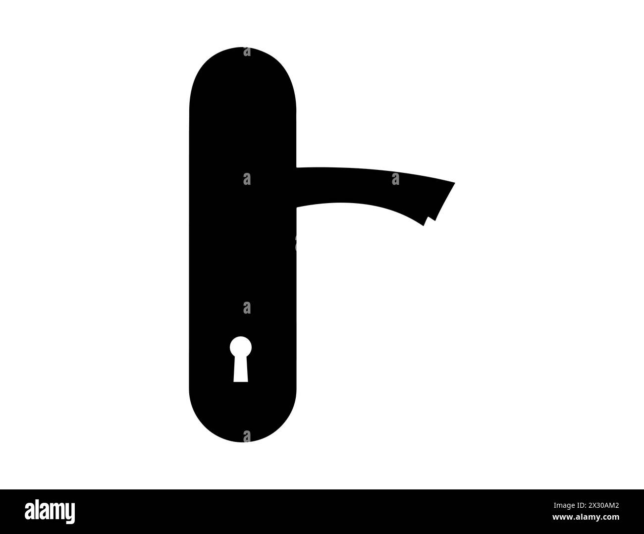 Door lock silhouette vector art Stock Vector Image & Art - Alamy