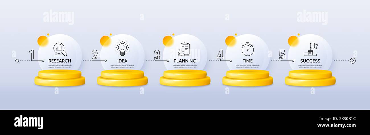 Timeline workflow 3d podium infographics. Infographic template with ...