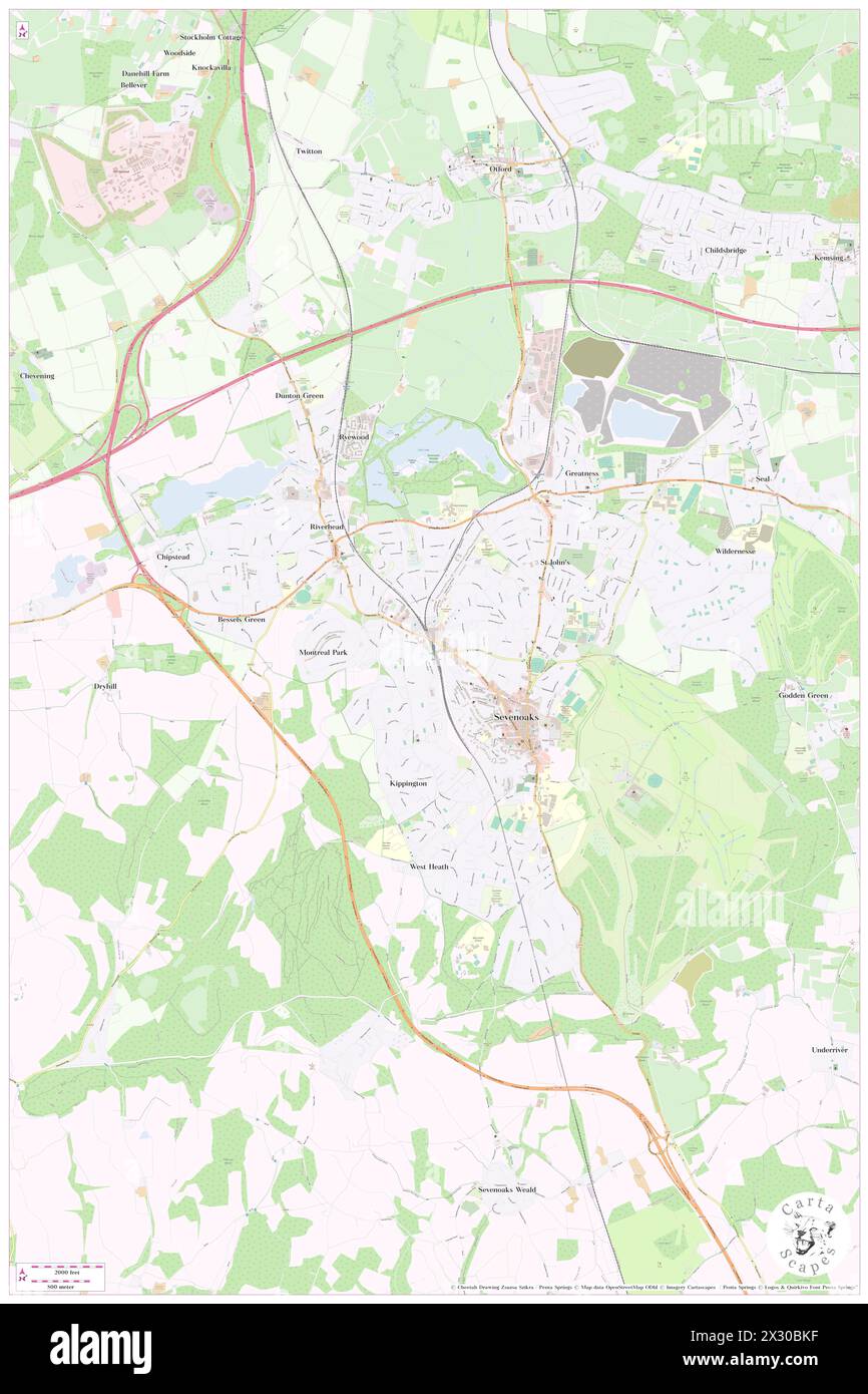 Sevenoaks map hi-res stock photography and images - Alamy