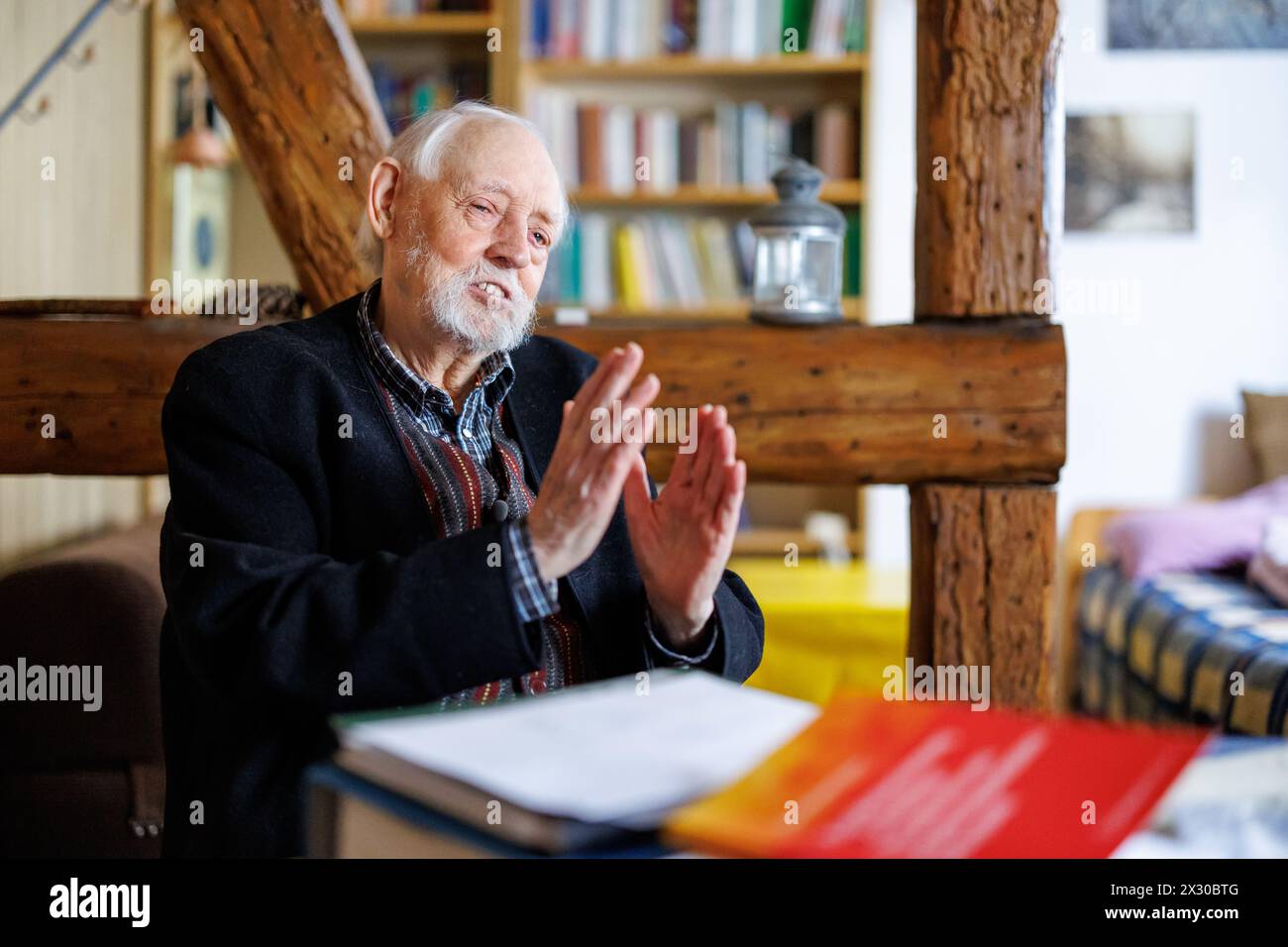 Hersbruck, Germany. 18th Apr, 2024. Klaus Sames, retired gerontologist ...