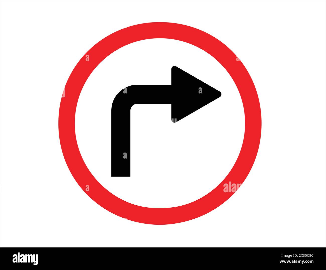 Right turn sign vector art Stock Vector Image & Art - Alamy