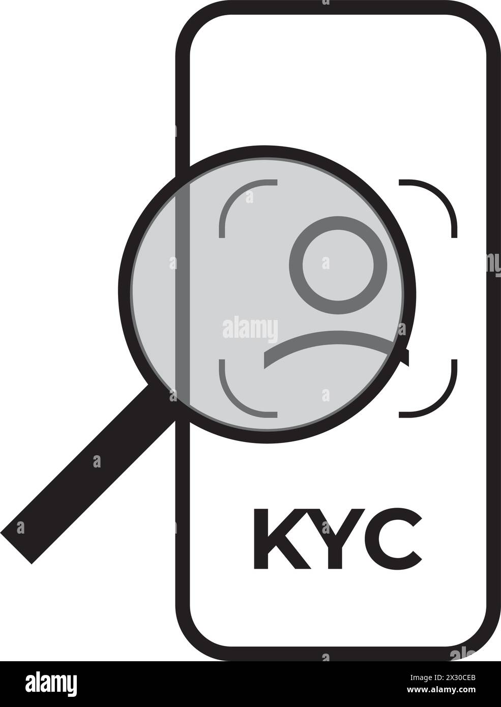 Kyc Know Your Customer Line Icon Stock Vector Image And Art Alamy