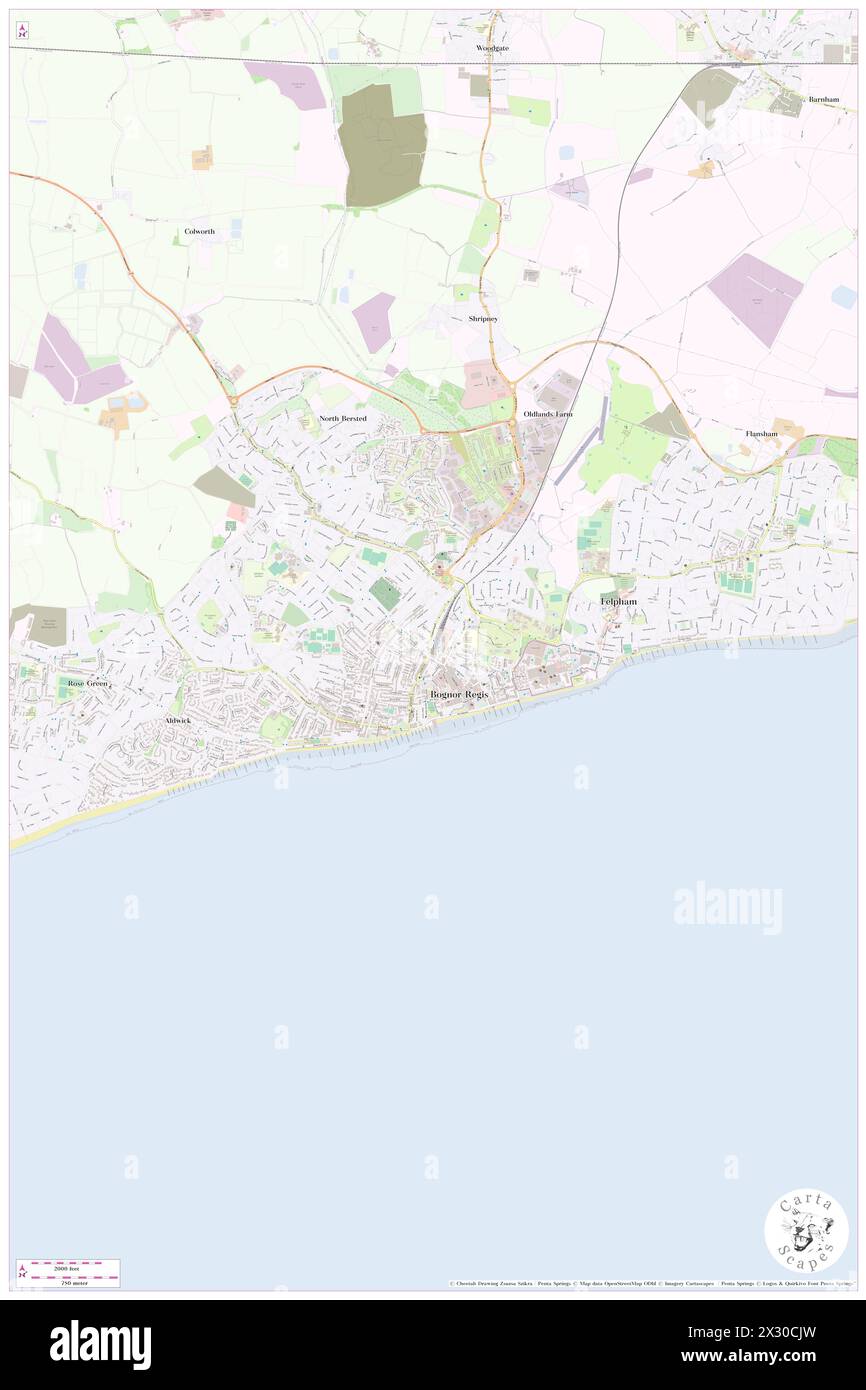 Bognor regis map hi-res stock photography and images - Alamy