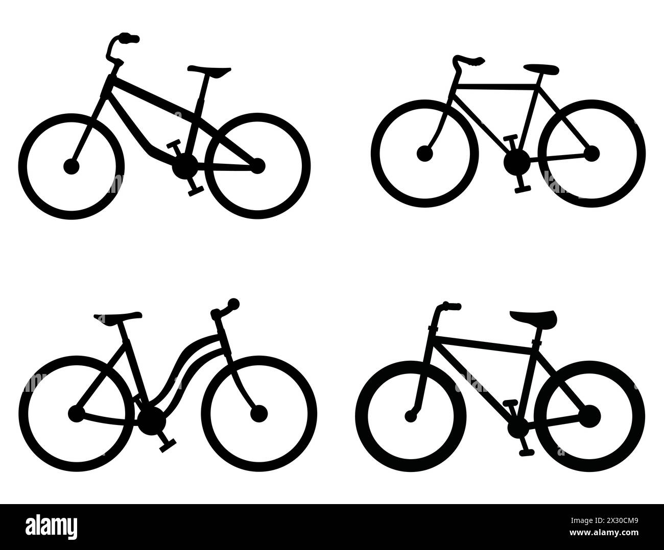 Riding bicycle bicycles Stock Vector Images - Alamy