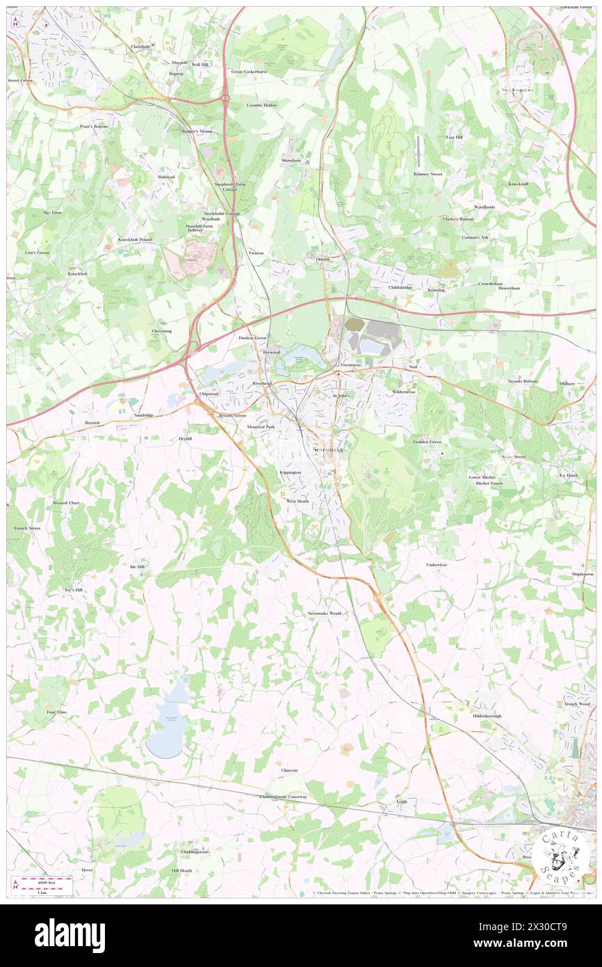 Sevenoaks map hi-res stock photography and images - Alamy
