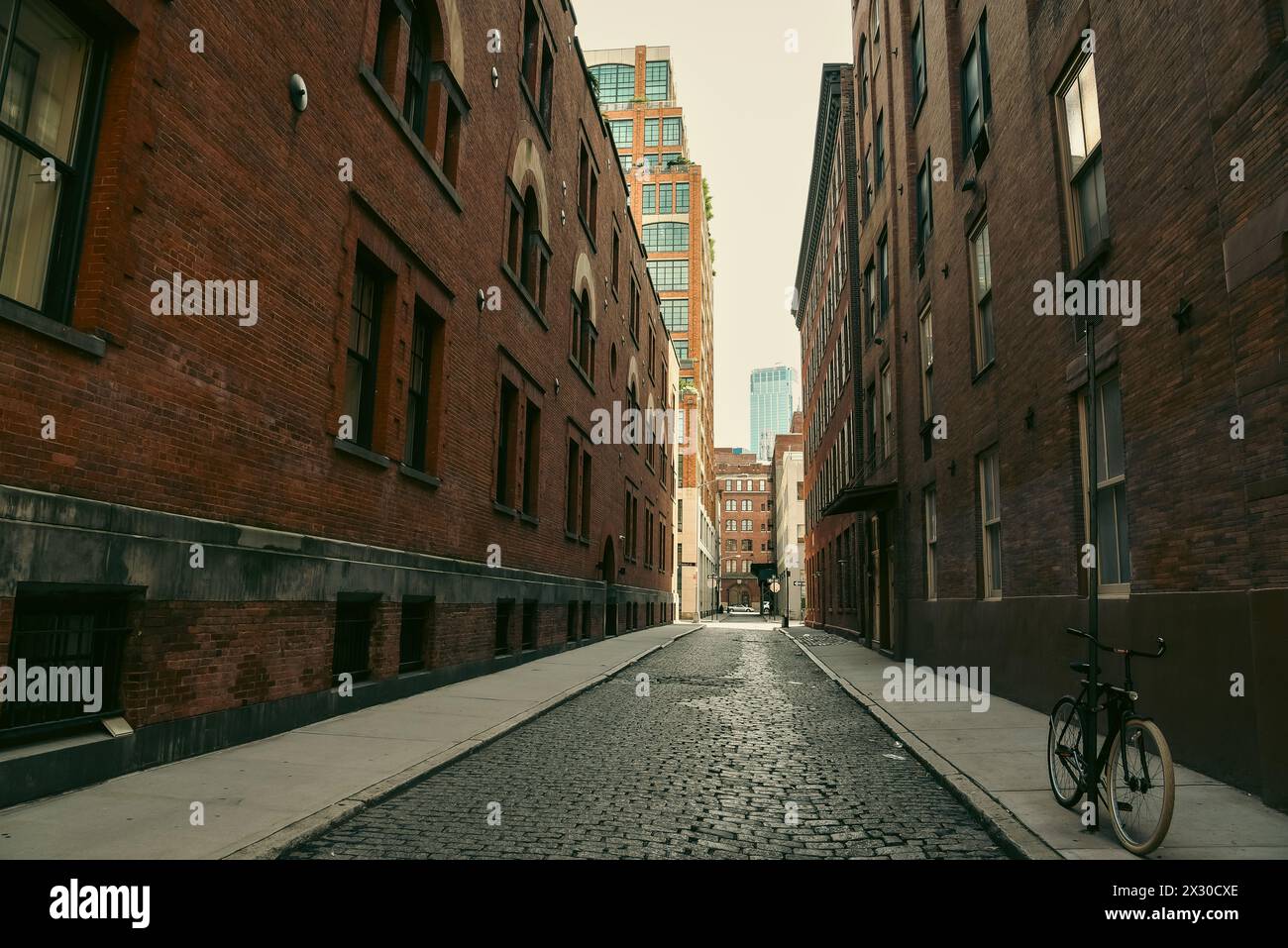 Alleys of Tribeca Neighborhood - Lower Manhattan, New York City Stock ...
