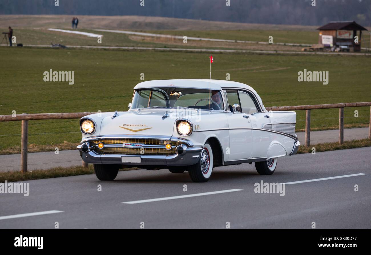 Zürich, Schweiz - 11. März 2022: Der Chevrolet Bel Air wurde von 1953 ...