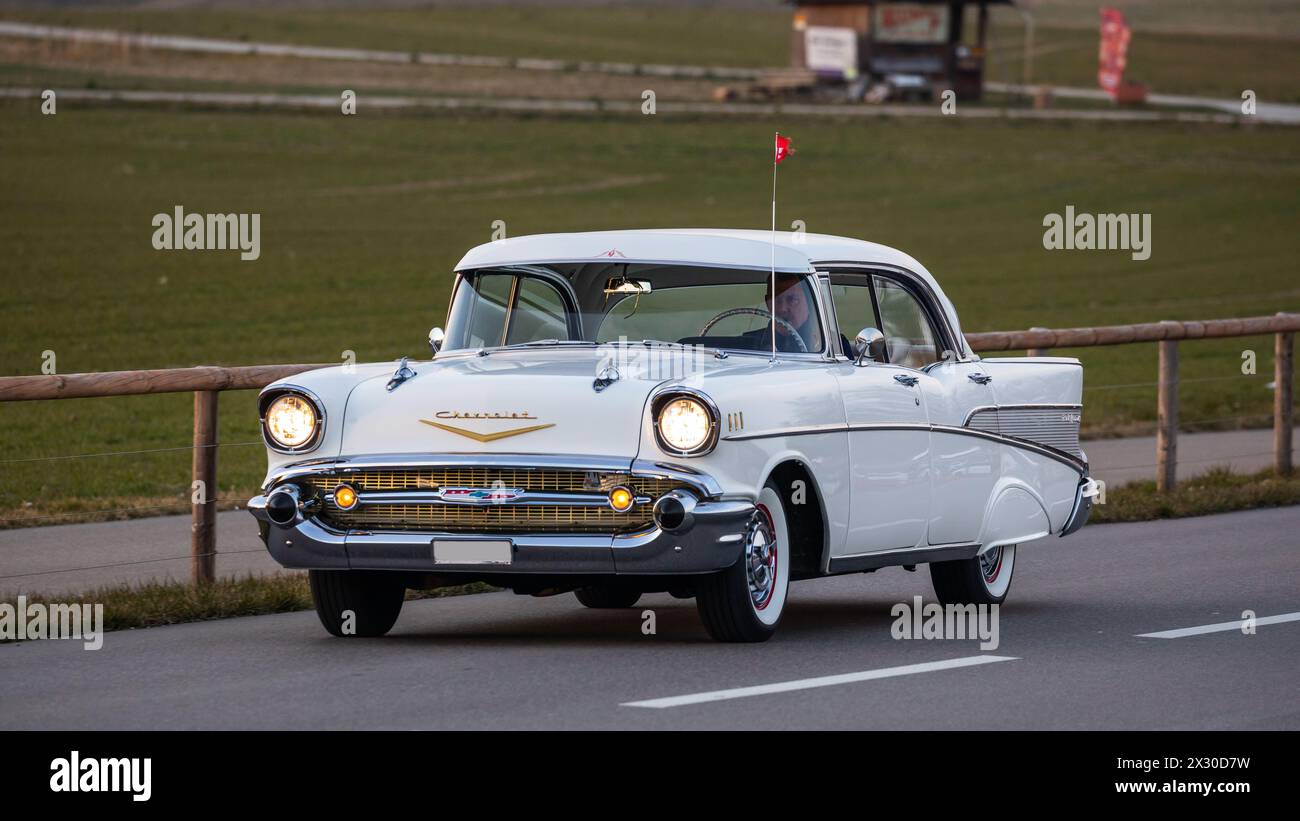 Zürich, Schweiz - 11. März 2022: Der Chevrolet Bel Air wurde von 1953 ...
