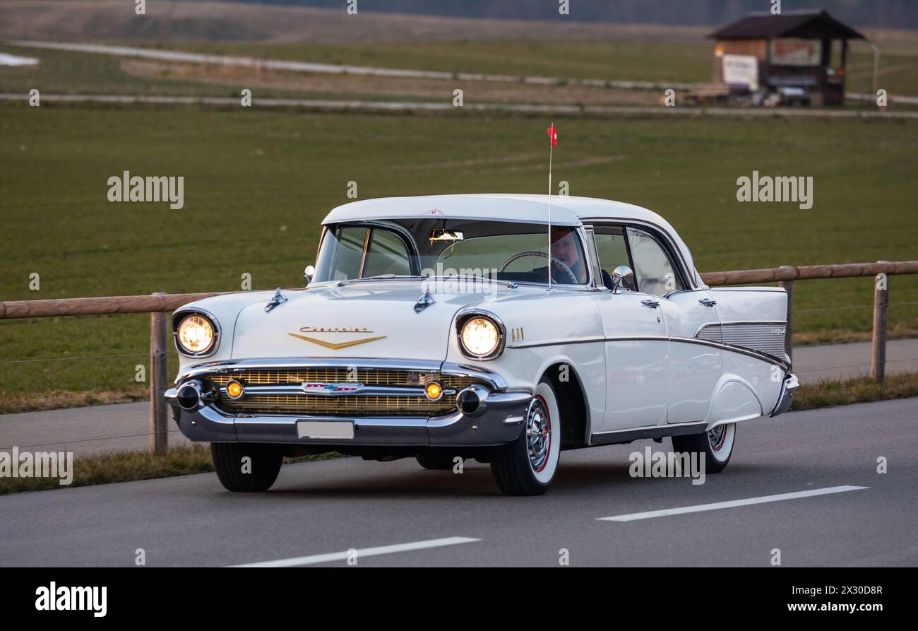 Zürich, Schweiz - 11. März 2022: Der Chevrolet Bel Air wurde von 1953 ...
