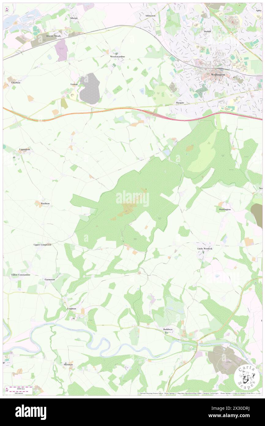 Telford road map hi-res stock photography and images - Alamy