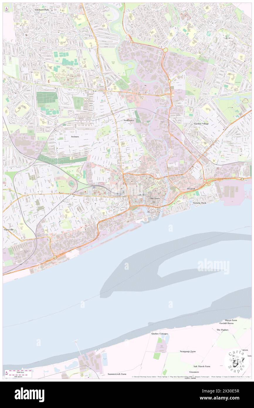 Map of kingston upon hull hi-res stock photography and images - Alamy
