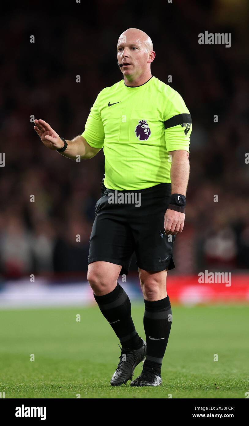London, England, 23rd April 2024. Referee Simon Hooper during the ...